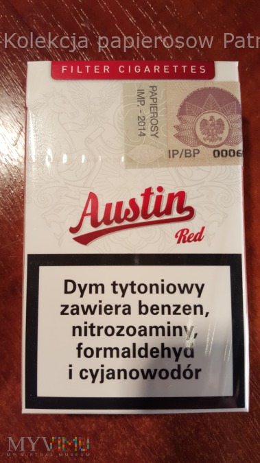 Papierosy AUSTIN Red 2014 r. w Kolekcja Papierosów Patricco w MyViMu.com